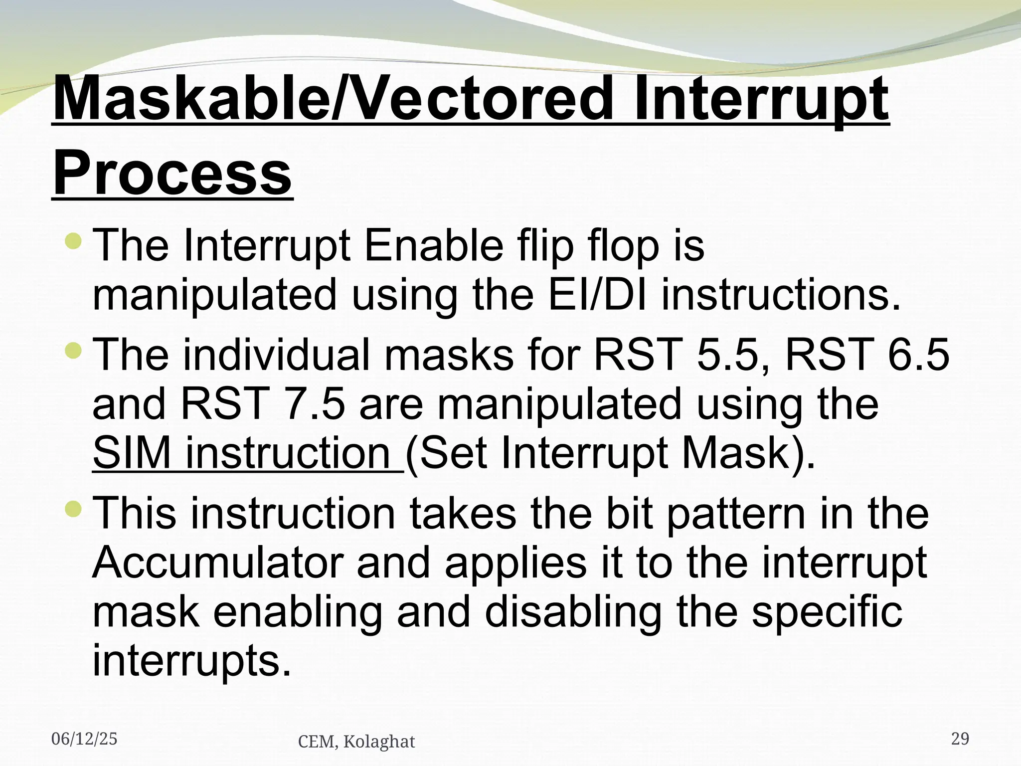 8085 Interrupts microprocessor and microcontroller.ppt