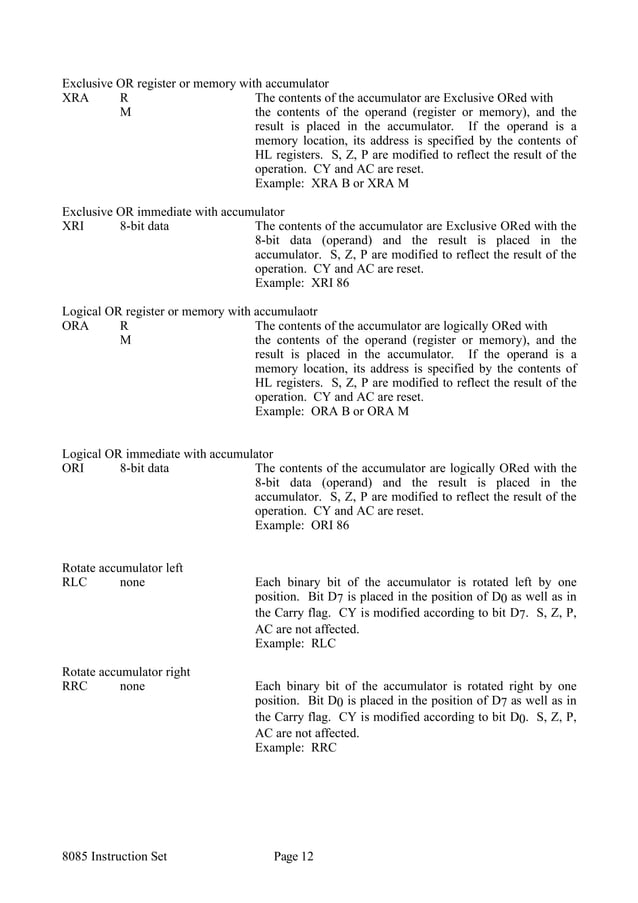 8085 instructions | PDF