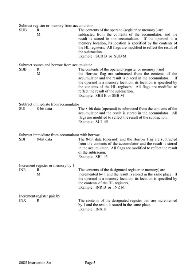 8085 instructions | PDF