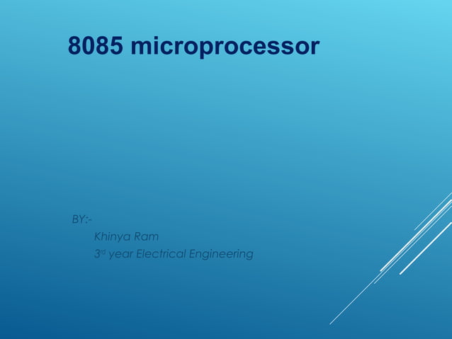 8085 microprocesser architecture & programming | PPT