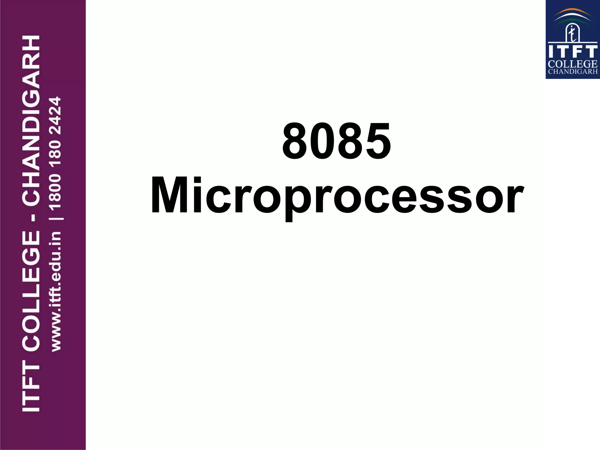 itft-8085 microprocessor | PDF