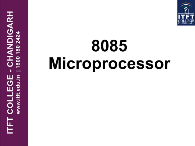 itft-8085 microprocessor | PDF