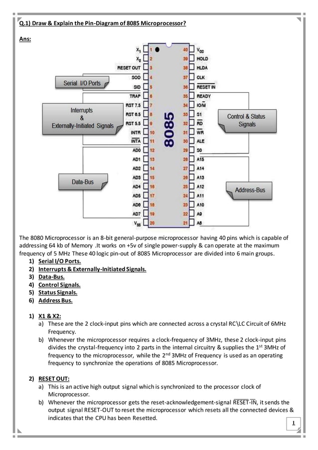 8085 microprocessor | DOCX