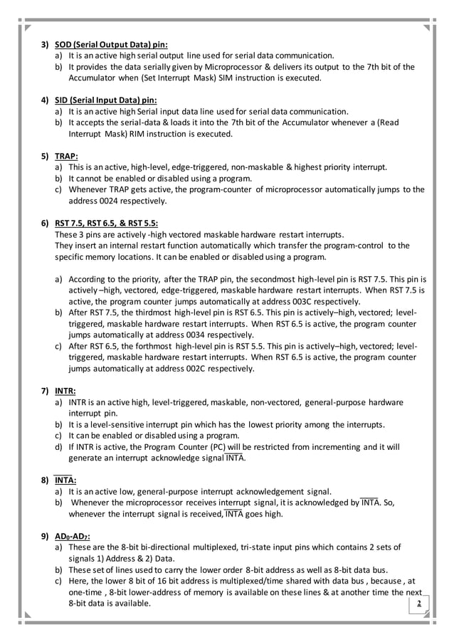 8085 microprocessor | DOCX