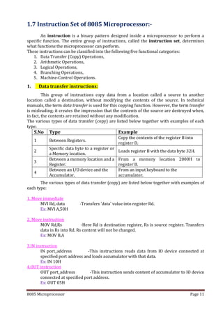 8085 microprocessor Architecture and Pin description | PDF