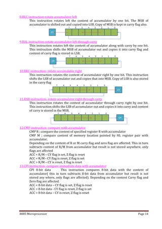 8085 microprocessor Architecture and Pin description | PDF