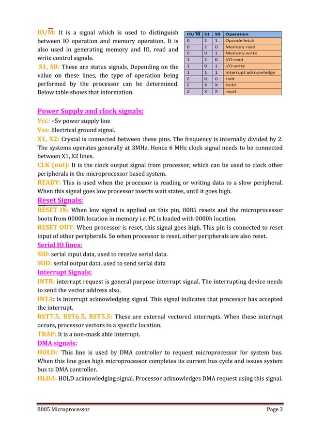 8085 microprocessor Architecture and Pin description | PDF | Operating Systems | Computer ...