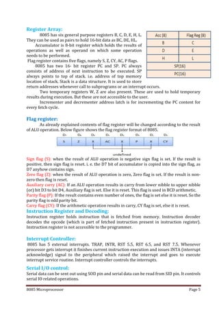 8085 microprocessor Architecture and Pin description | PDF