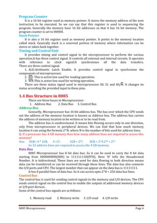 8085 microprocessor Architecture and Pin description | PDF