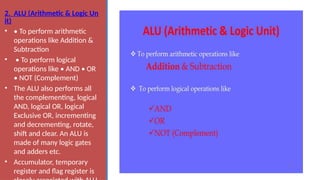 8085microprocessor-functional block diagram, Arithmetic Logic Unit (ALU ...