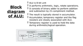 8085microprocessor-functional block diagram, Arithmetic Logic Unit (ALU ...