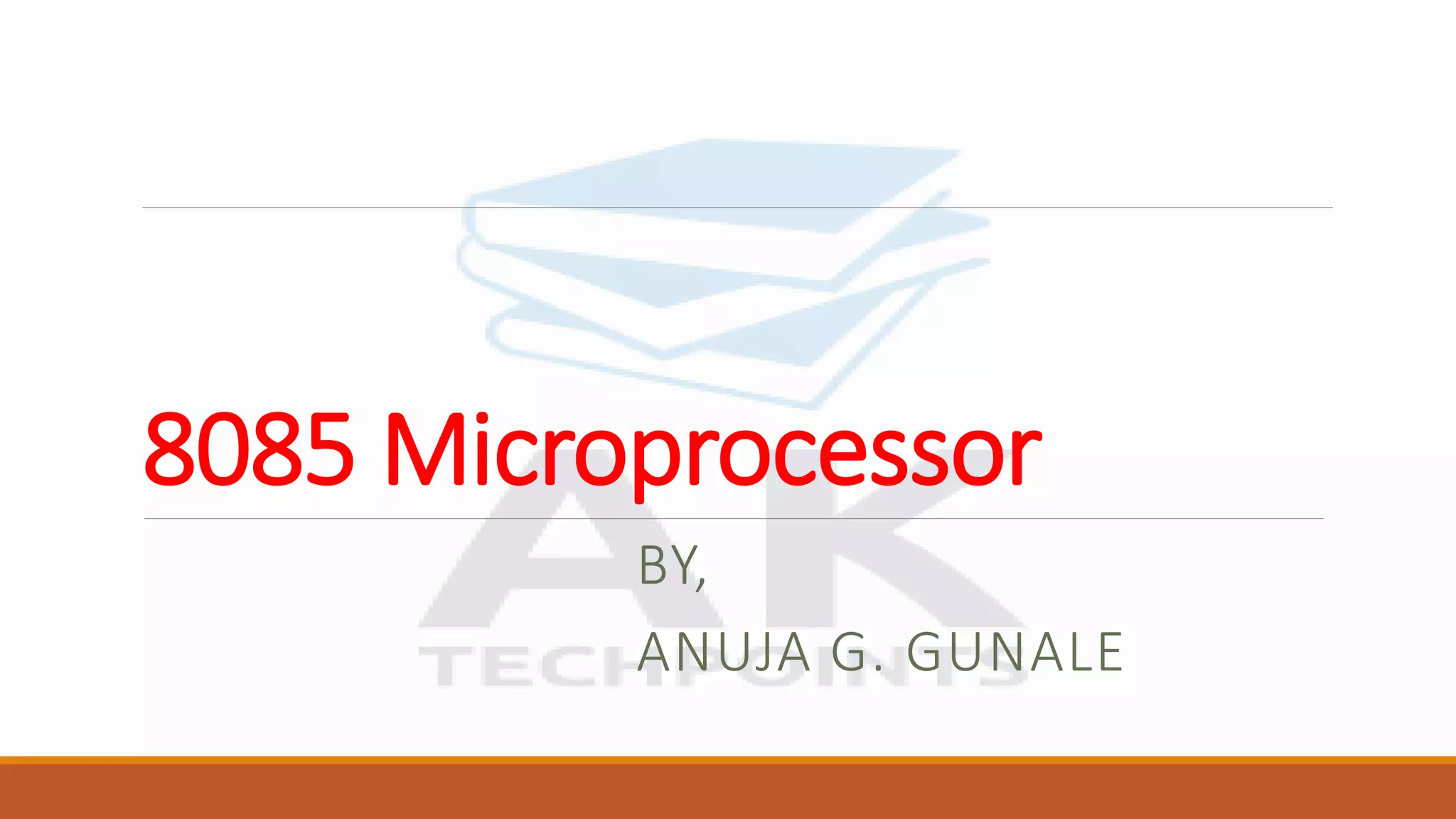8085 microprocessor | PPTX | Operating Systems | Computer Software and Applications