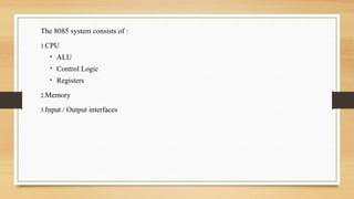 8085 microprocessor architecture mpi(mai) | PPT