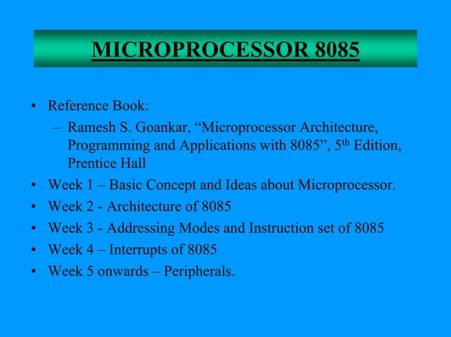 8085 micro processor book | PDF