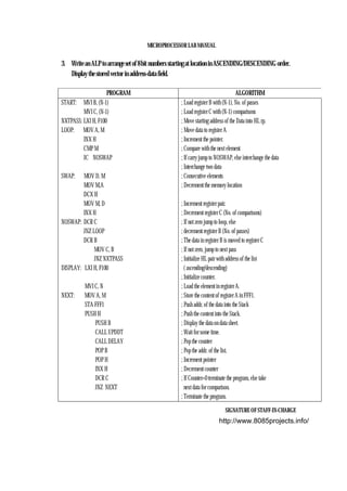 8085 microprocessor lab manual | PDF