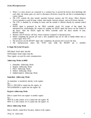 8085 microprocessor notes | PDF
