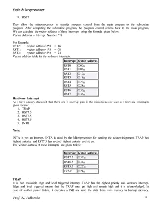 8085 microprocessor notes | PDF | Computing | Technology & Computing