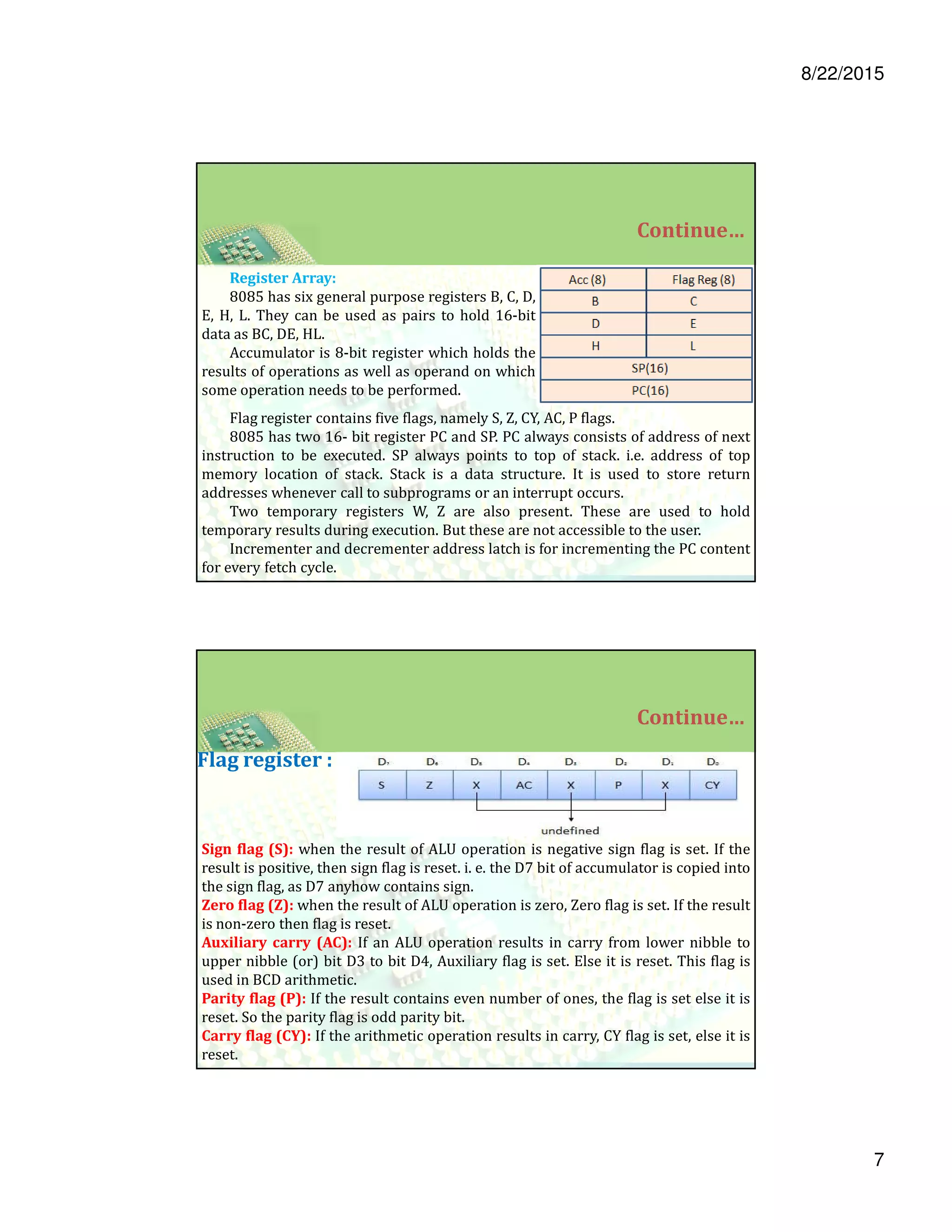 8085 microprocessor Architecture and pin description | PDF
