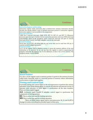 8085 microprocessor Architecture and pin description | PDF