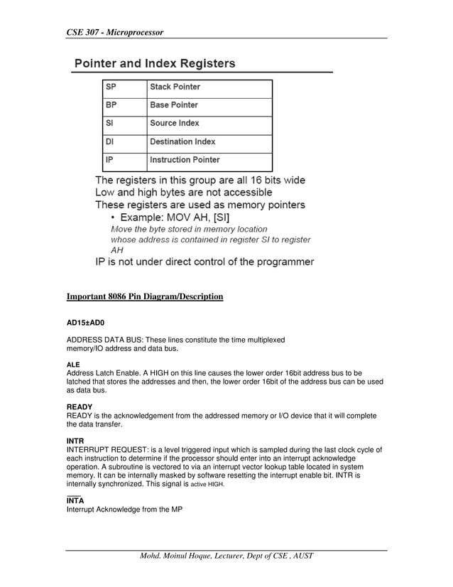 8086 microprocessor | PDF | Data Storage and Warehousing | Computing