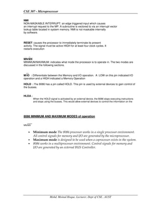 8086 microprocessor | PDF | Data Storage and Warehousing | Computing