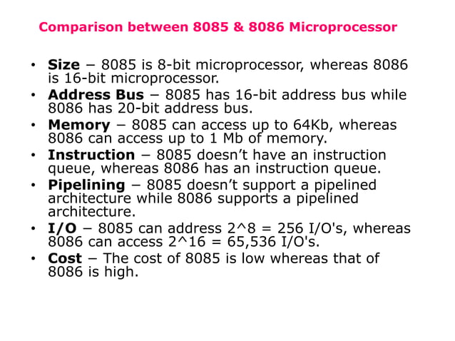8086 MICROPROCESSOR | PPT
