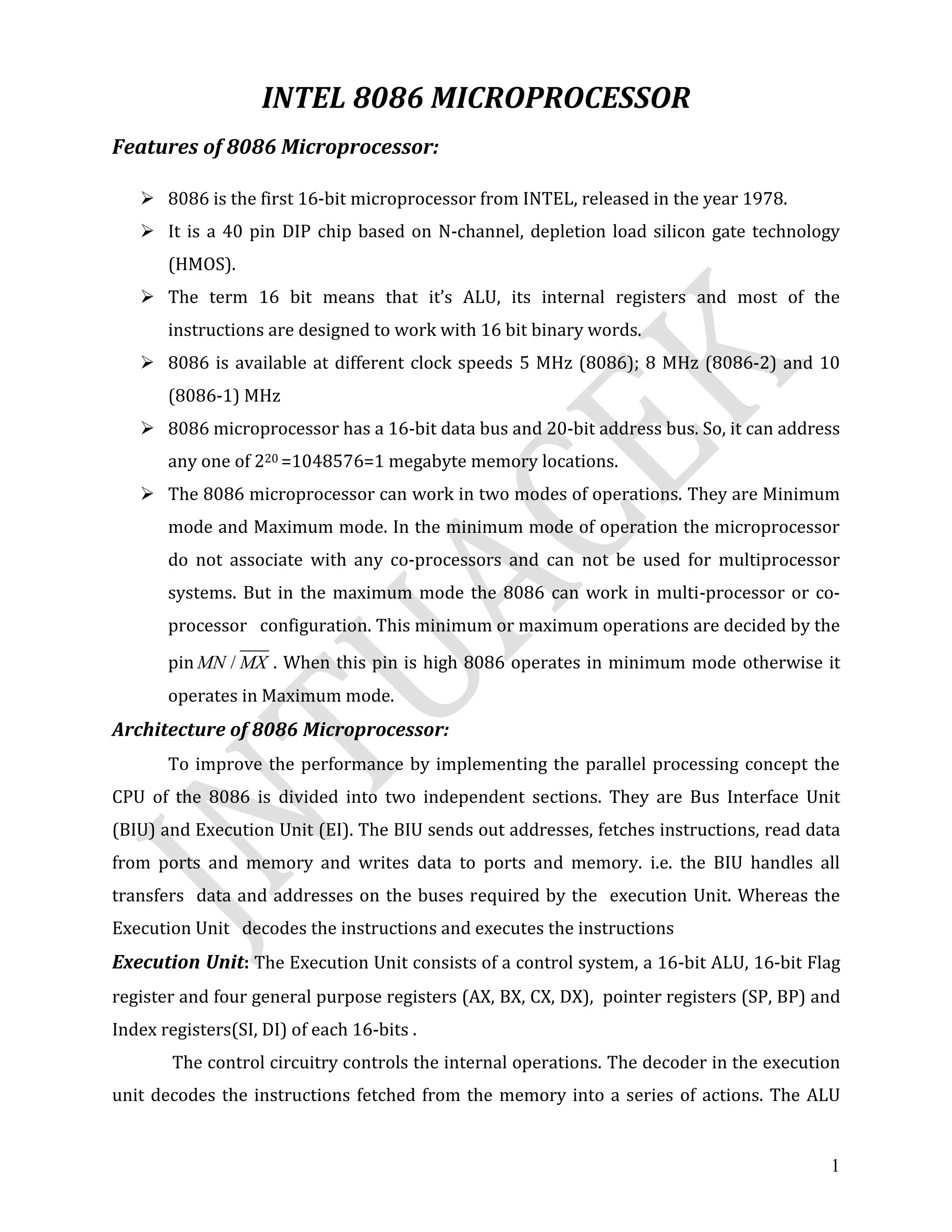8086 Microprocessor | PDF