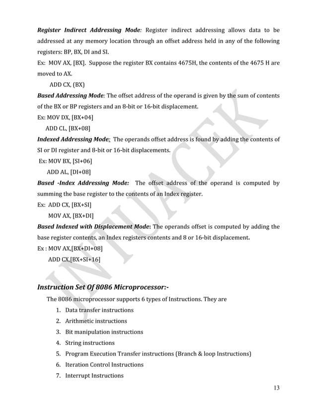 8086 Microprocessor | PDF