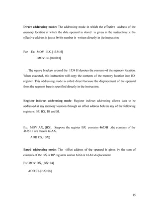 8086 handout for chapter one and two | DOC