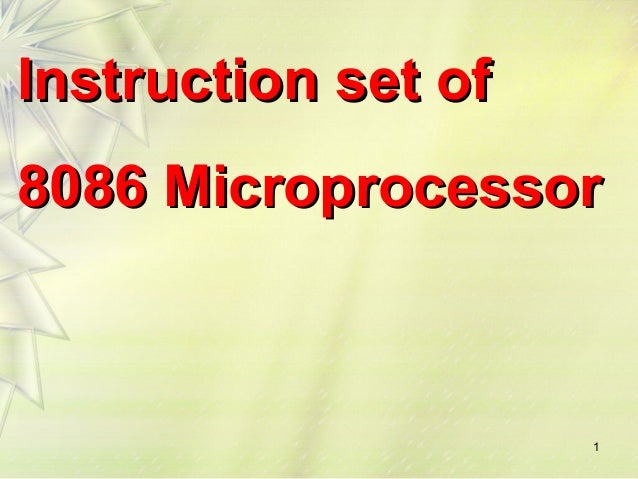 8086 microprocessor architecture slideshare