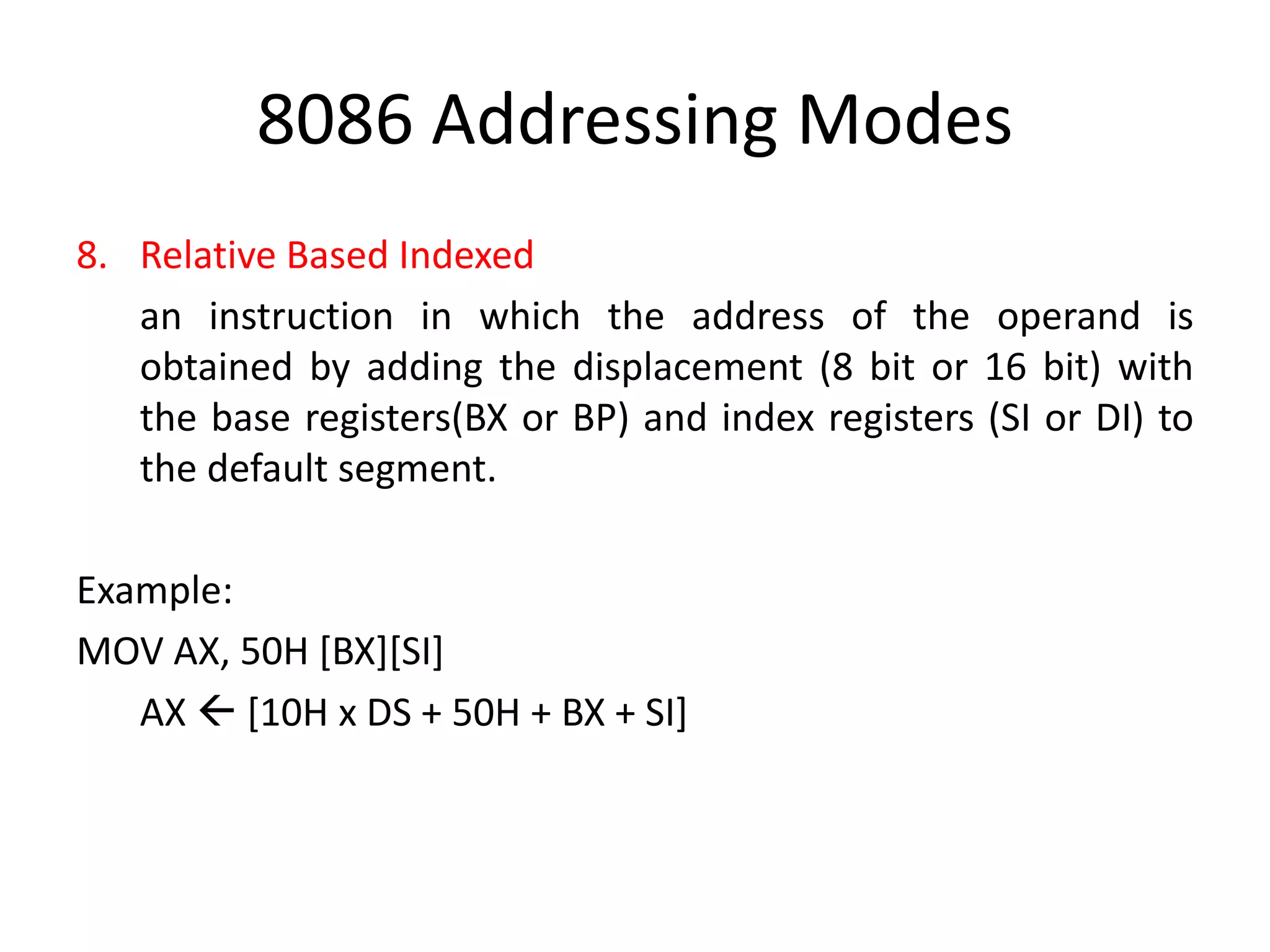 8086 addressing modes | PPTX