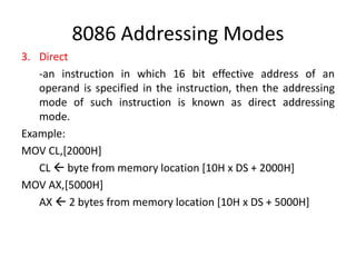 8086 addressing modes | PPTX