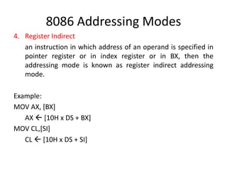 8086 addressing modes | PPTX