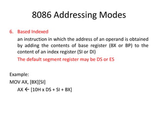 8086 addressing modes | PPTX