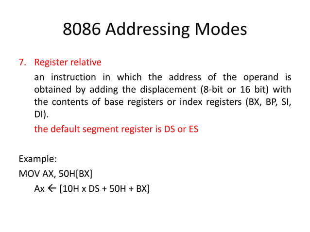 8086 addressing modes | PPTX
