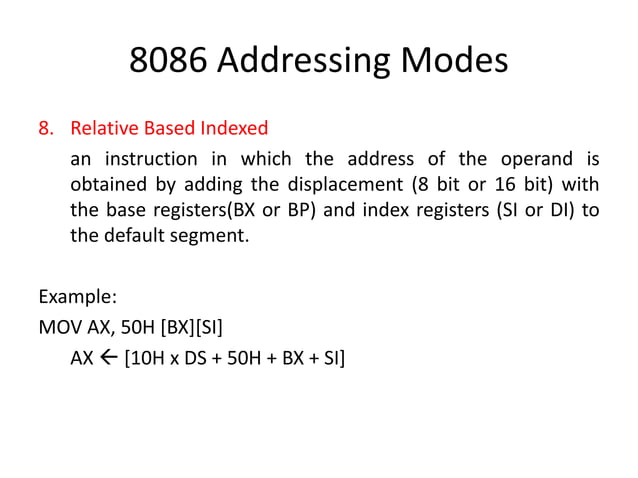8086 addressing modes | PPTX