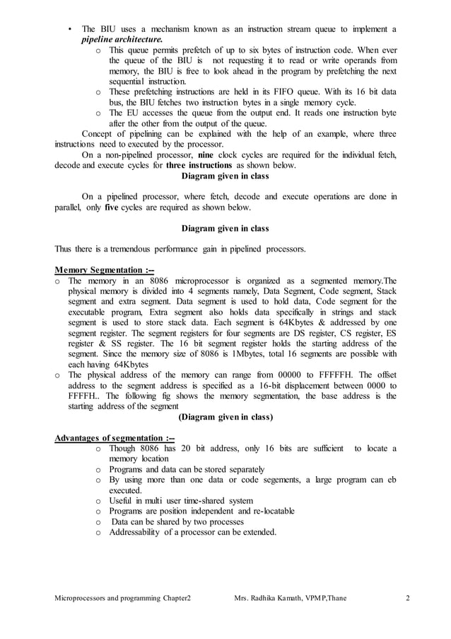 8086 archi notes final | PDF