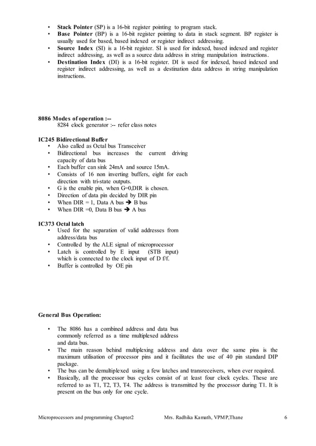 8086 archi notes final | PDF
