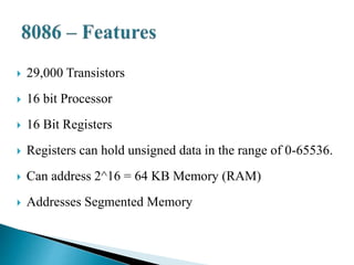 8086 architecture | PPTX | Programming Languages | Computing