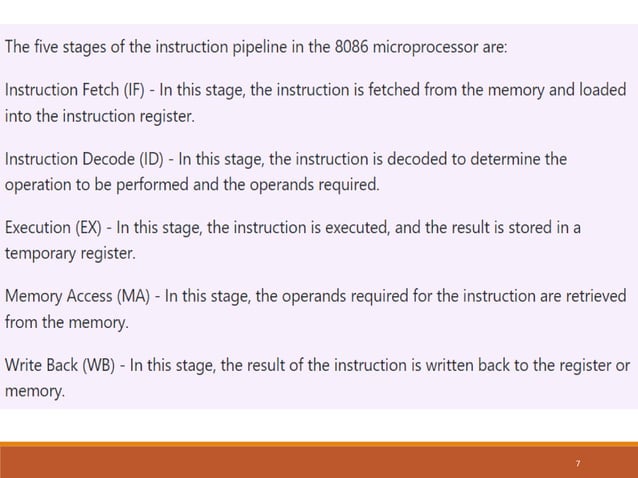 8086 Architecture & pipelining presentation.ppt