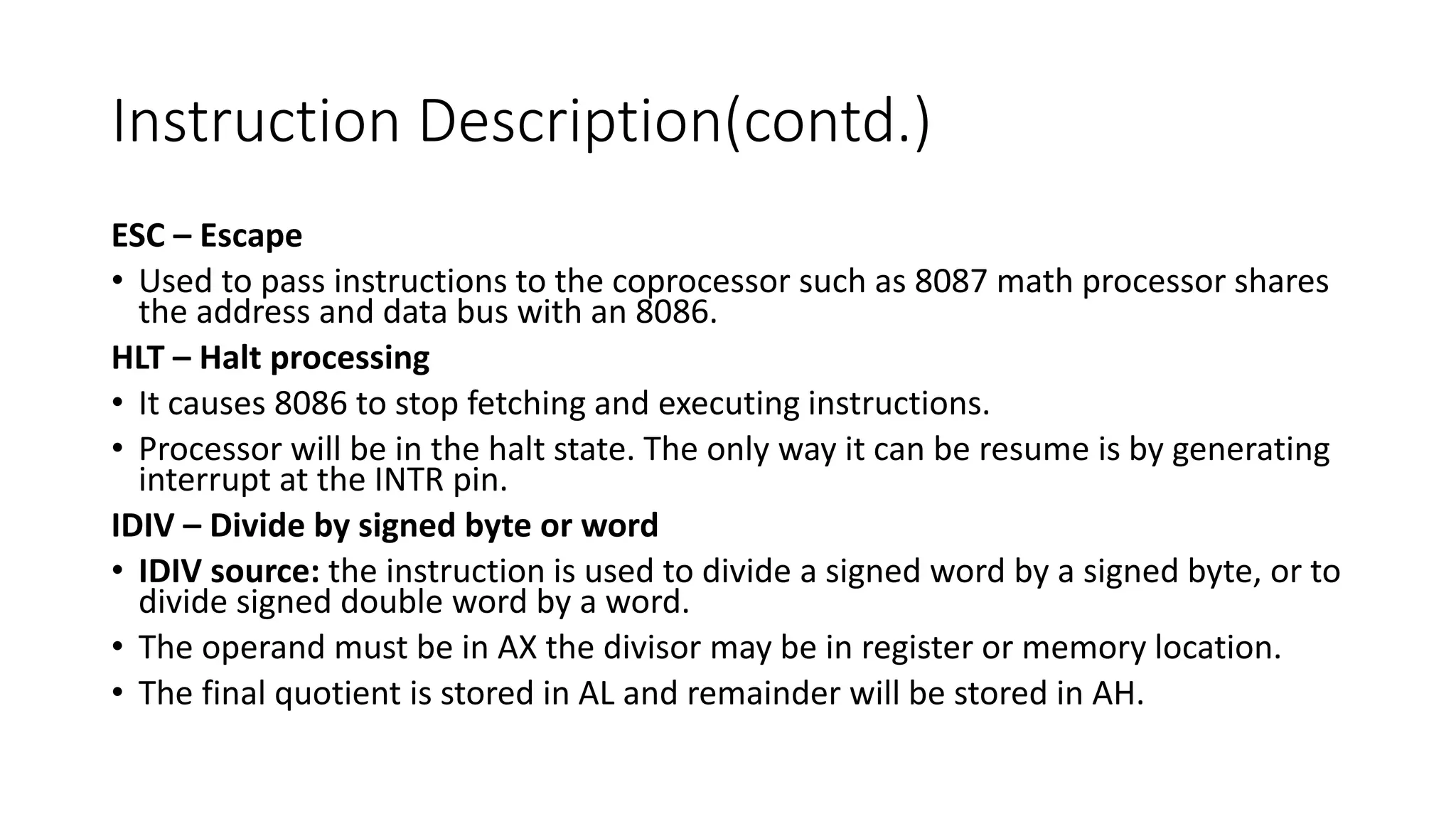 8086 microprocessor assembler directives.ppt