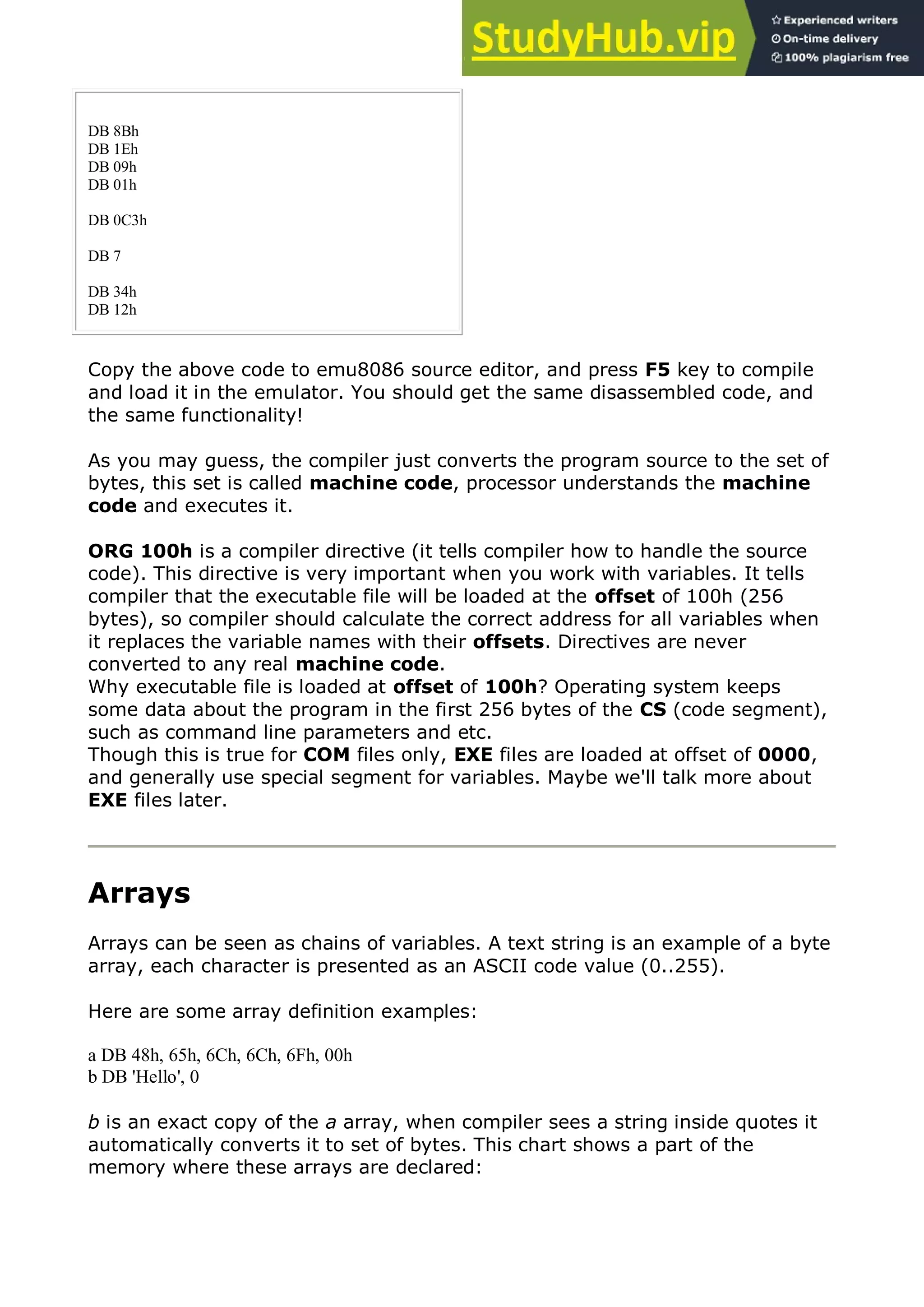 8086 Assembler Tutorial For Beginners (Part 1 | PDF