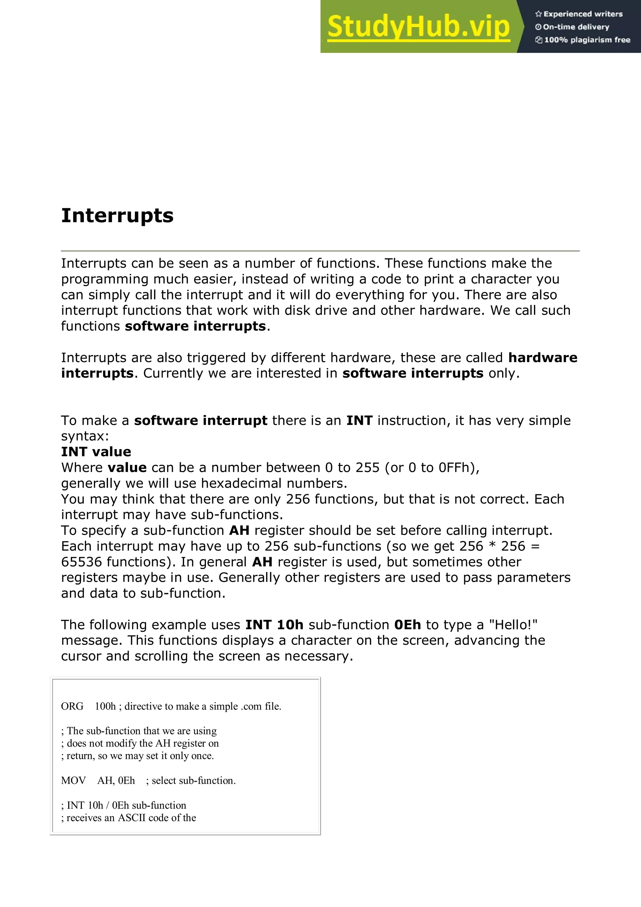 8086 Assembler Tutorial For Beginners (Part 1 | PDF