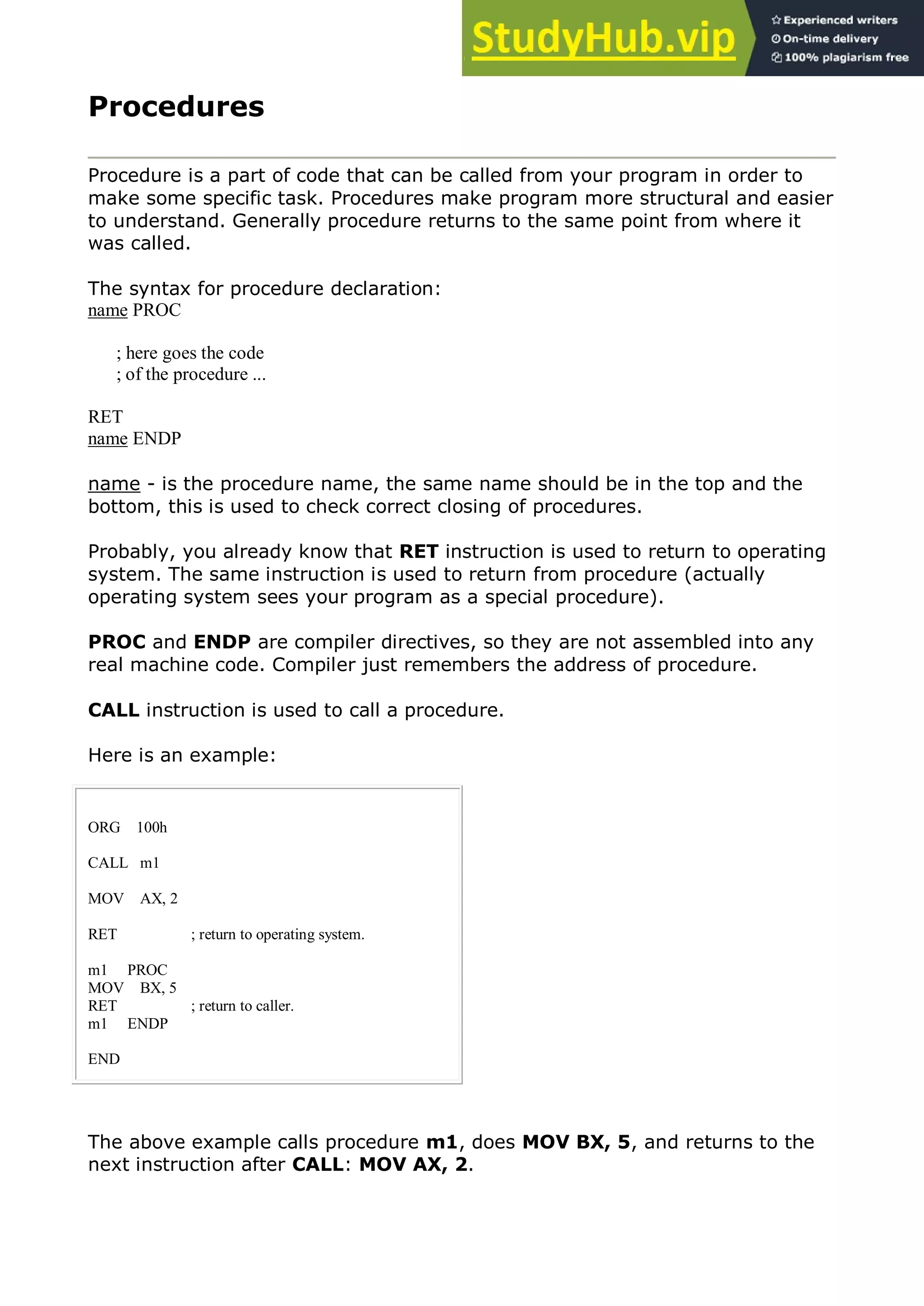 8086 Assembler Tutorial For Beginners (Part 1 | PDF