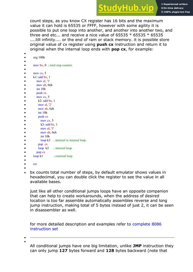 8086 Assembler Tutorial For Beginners Part 1 Pdf 