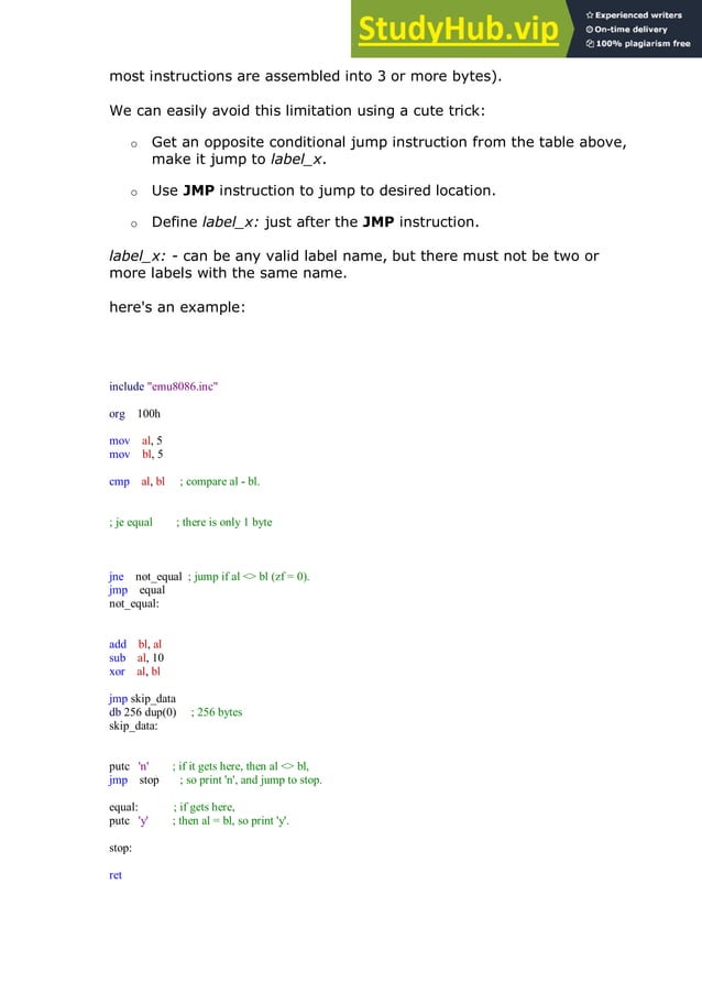 8086 Assembler Tutorial For Beginners (Part 1 | PDF