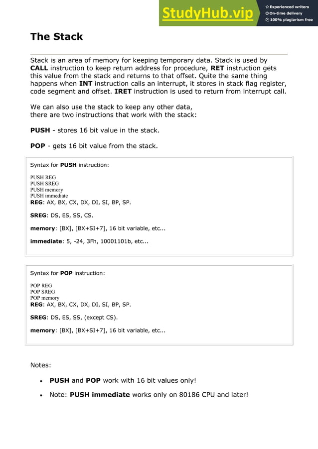 8086 Assembler Tutorial For Beginners Part 1 Pdf 
