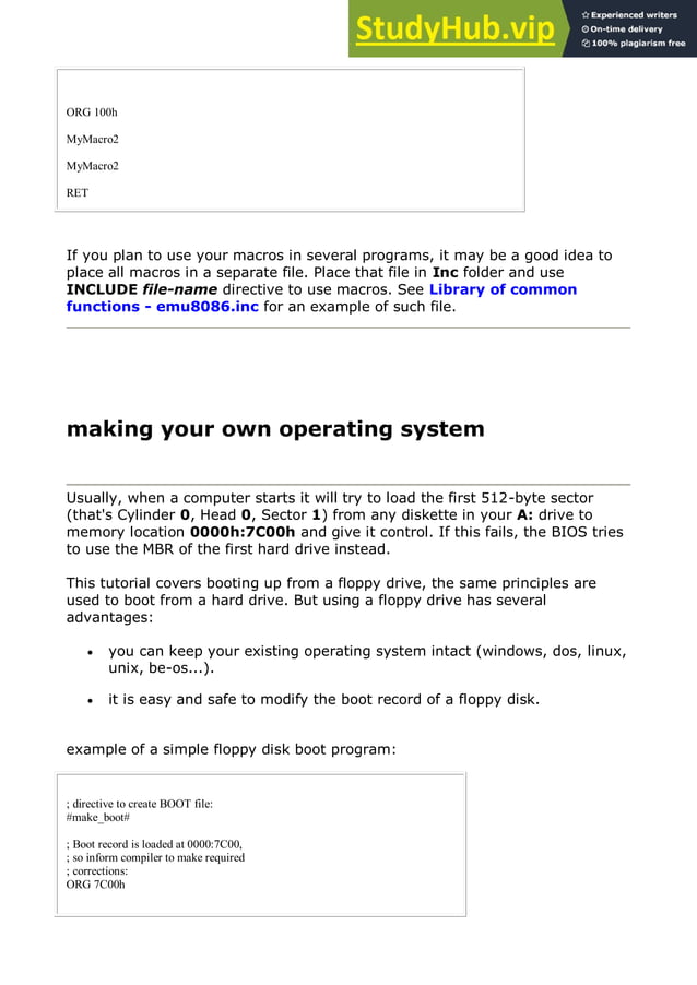 8086 Assembler Tutorial For Beginners (Part 1 | PDF
