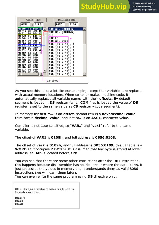 8086 Assembler Tutorial For Beginners (Part 1 | PDF