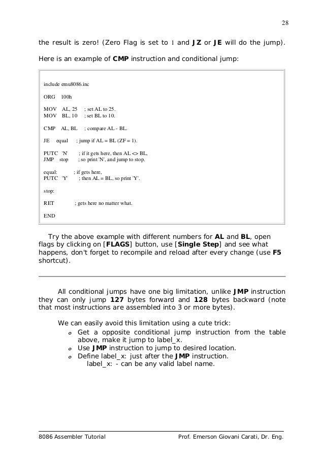 8086 programming tutorial pdf